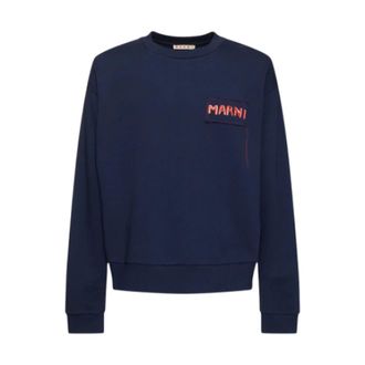 Marni Sweatshirt aus Boucl&eacute;-Jersey - - Sweatshirts & Hoodies - Herren - Blau - L