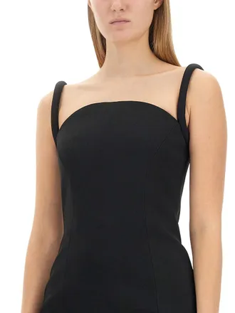 Versace Rolled Midi Dress - Black