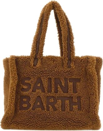 MC2 Saint Barth cabas à logo brodé Teddy - Marron
