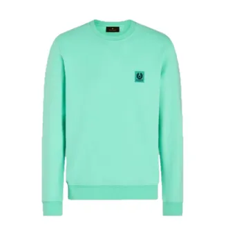 Belstaff Minimalistischer Gr&uuml;ner Sweatshirt mit Ph&ouml;nix-Emblem - - Sweatshirts & Hoodies - Herren - Gr&uuml;n - 2XL
