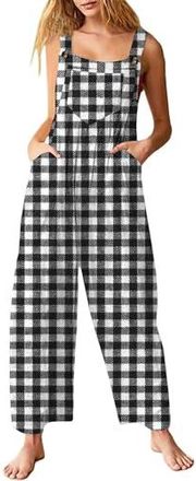 Generic EMUKFD Salopette boh&egrave;me pour femme - Style ethnique vintage - Patchwork - Jambe large - Imprim&eacute; floral - Combinaison d&eacute;t&eacute; d&eacute;contract&eacute;e - Barboteuse bo