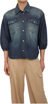Pinko Pinko, Femme, Blouses et Chemises, Bleu, Taille: 40 FR Danae Shirt