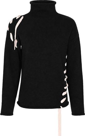 Alpha Studio Pull Col Roul&eacute; - Noir