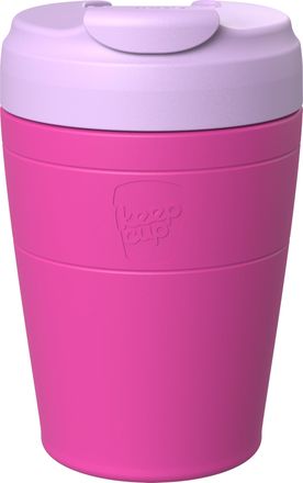 KeepCup Reisebecher f&uuml;r Pendler, isolierter Edelstahl, wiederverwendbar, mit auslaufsicherem Klappdeckel, 340 ml, Fuchsia-Flieder