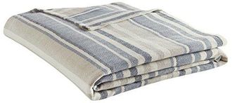 Eddie Bauer Fischgrätenmuster Decke, blau gestreift, King Size