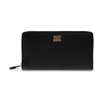 Dolce & Gabbana Portefeuille en cuir avec logo - Homme - Accessoires - Noir - Taille: ONE Size