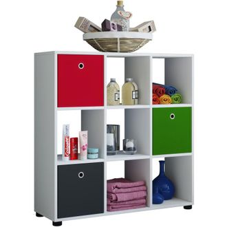 ebuy24 Raumteiler Stand Regal B&uuml;cher Benas 3x3