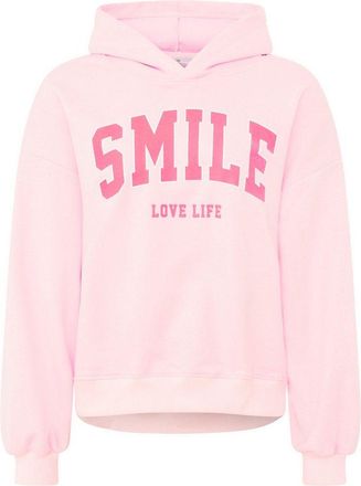 Zwillingsherz Hoodie Smile Kapuze, lange &Auml;rmel, elastische B&uuml;ndchen, gro&szlig;er Neon-Print