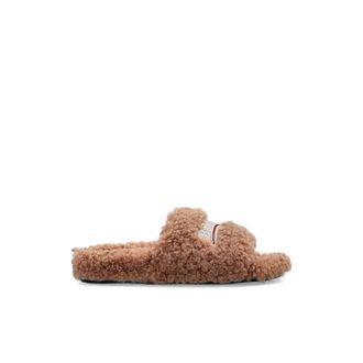 Balenciaga Furry Slides - - Shoes - Damen - Beige - 39 EU