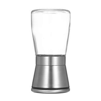 Generic Moulin &agrave; poivre et sel rechargeable en acier inoxydable 304 avec couvercle et support pour assaisonnement