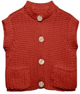 Generic Gilet sans Manche Femme Gilet Femme D&eacute;contract&eacute; Quotidien Ville Tricot Uni Col Rond - avec Poche, Pull Casual pour Usage Quotidien
