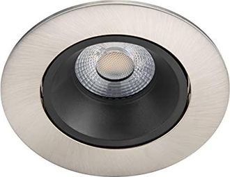 Philips Lighting Philips LED Einbauspot Abrosa, nickel, 9W, IP44 Schutzart, dimmbar, warmweißes Licht (2.700K)