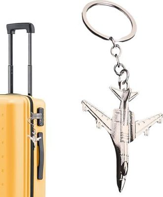 Generic Porte-cl&eacute;s en m&eacute;tal - Porte-cl&eacute;s en forme davion de combat 3D | Porte-cl&eacute;s en m&eacute;tal pour passionn&eacute;s daviation de pilotes de sac de vol, No&euml;l, annivers