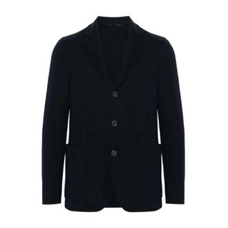 PESERICO Marineblauer Baumwollblazer - - Jackets - Herren - Blau - 3XL