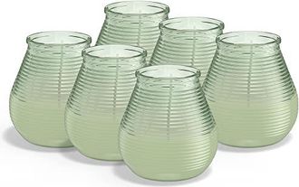 Bolsius Bolsius Outdoor Kerze - Patio Light - Citronella - Grün - Packung mit 6 - Lange Brenndauer von 40 Stunden - Outdoor Kerze - Außendekoration - Natürlic