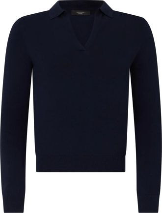 Max Mara Femme, Pulls, Bleu, Taille: 40 FR Viscose Polo Top