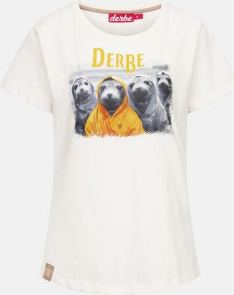 Derbe Derbe T-Shirt Robbentour Damen Wei&szlig;