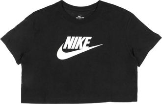 Nike Crop Icon T-Shirt - - Sport - Damen - Schwarzk - S