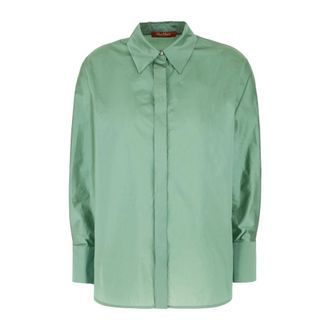Max Mara Seidenmischungs-Shirt - - Blouses & Shirts - Damen - Gr&uuml;n - S