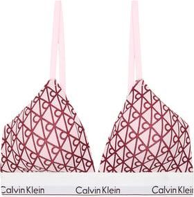 Calvin Klein Soutien-gorge triangle en coton m&eacute;lang&eacute;