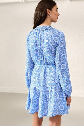 Next Minikleid Mini-Hemdkleid mit langen &Auml;rmeln und Taillenband (1-tlg)