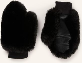 Sportalm Handschuhe Aus Kunstfell schwarz