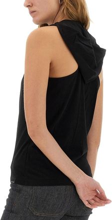 Courr&egrave;ges Logo Cotton T-shirt - Black