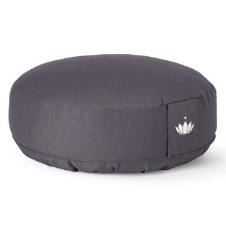 Lotuscrafts Meditationskissen mit 10 cm Sitzh&ouml;he, extra niedrig, Yoga Kissen mit Dinkelf&uuml;llung, Yogakissen Rund, Bodenkissen Rund, Yogakissen Meditationskissen, B