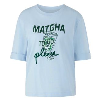 Marc Cain Shirt mit Matcha-Print Rethink Together - - Tops - Damen - Blau - L