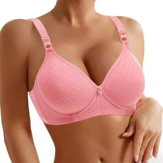 Generic Soutien-gorge 2026 pour femme - Couverture compl&egrave;te de luxe - Convertible &agrave; armatures, rouge past&egrave;que, 64