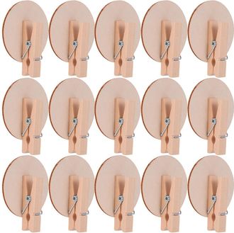 Amosfun Mini Holzklammern 24 St&uuml;ck 1.6X2 Zoll Kleine W&auml;scheklammern Aus Holz F&uuml;r Haushalt Fotos Karten Basteln Und Dekoration