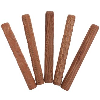 Cabilock 5 St&uuml;ck Teiliges Musterrolle Hochwertigem Holzgriff Leichtes Sicheres T&ouml;pferei zubeh&ouml;r f&uuml;r Tonmodellierung DIY Werkzeug Einfach zu Reinigen und Langle