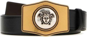 Versace Homme, Accessoires, Noir, Taille: 70 CM Ceinture en cuir 4 cm