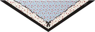 Dolce & Gabbana floral-print bow scarf - Blau