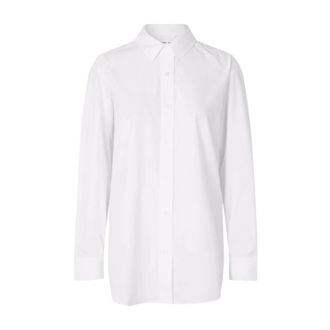 Sams&oslash;e & Sams&oslash;e Femme, Blouses et Chemises, Blanc, Taille: 40 FR Chemise Blanche Classique Oversize &agrave; Boutons