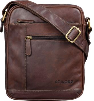 STILORD Diego Vintage Herrentasche Leder Klein Umhängetasche für 9.7 Zoll iPad DIN A5 Schultertasche Cross-Body Bag für Männer Echtes Leder, Farbe:cognac - du