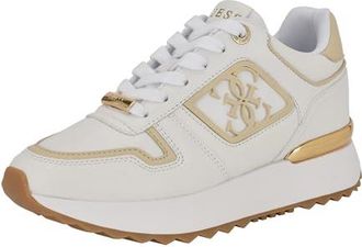 Guess Baskets Koyaa pour Femme, Or Blanc Multicolore 141, 35 EU