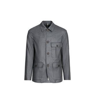 Emporio Armani Veste col classique en laine m&eacute;lang&eacute;e