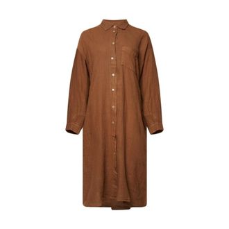 Tiffany & Co. Eisa Hemdblusenkleid Leinen Neu Kamel - - Dresses - Damen - Braun - XS/S