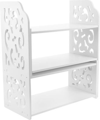 BESPORTBLE Toyvian Verstellbares Holz Desktop b&uuml;cherregal aus Stabilem Umweltfreundlichem Material Multifunktionales B&uuml;ro Studentenschrank Organizer f&uuml;r Dormitor