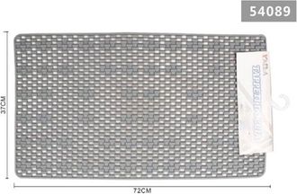 Trade Shop Trade Shop Traesio - Trade Shop - tappen f&uuml;r den verkauf tappetino vasca da bagno rettangola 37 x 72 cm grigio 54089