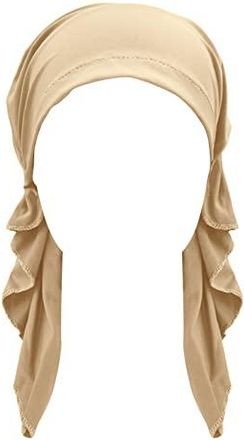 Generic Chapeau ethnique pr&eacute;-nou&eacute; tress&eacute; couverture enveloppante turban chapeau chapeau bandeau, kaki, Taille unique