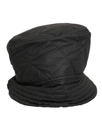 Dolce & Gabbana Black Nylon Quilted Bucket Men Capello Hat