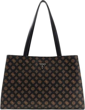 Guess sac &agrave; &eacute;paule sac de voyage Wilder Travel Tri Compartment Tote Brown marron fonc&eacute;