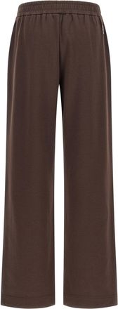 Moncler Double Knit Cotton Blend Joggers - Brown