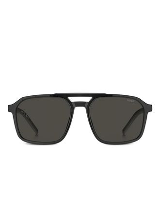 HUGO BOSS lunettes de soleil &agrave; monture carr&eacute;e - Noir
