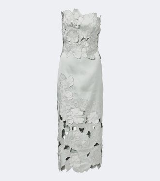 Costarellos Robe midi bustier Nikola en guipure