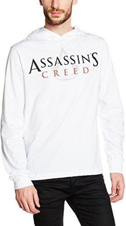 Assassin's Creed Iconic Collection Assassins Creed Sweat &agrave; Capuche avec Logo, Blanc, M