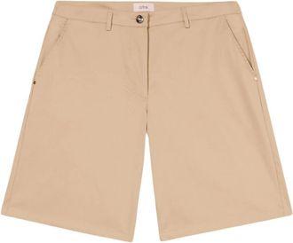 Oltre Femme, Shorts, Beige, Taille: 40 FR Cotton Blend Bermuda Shorts