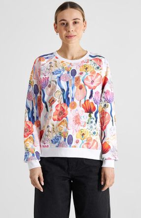 Dedicated Damen vegan Sweatshirt Ystad Fantasie Blumen Multicolor